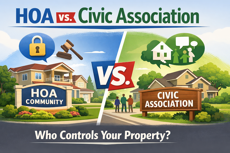 HOA vs. Civic Association: Rules, Deed Restrictions